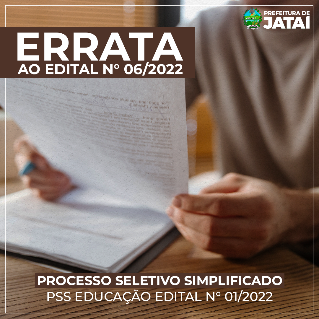 ERRATA AO EDITAL N° 06 - RESULTADO DA INTERPOSIÇÃO DE RECURSO PSS ...